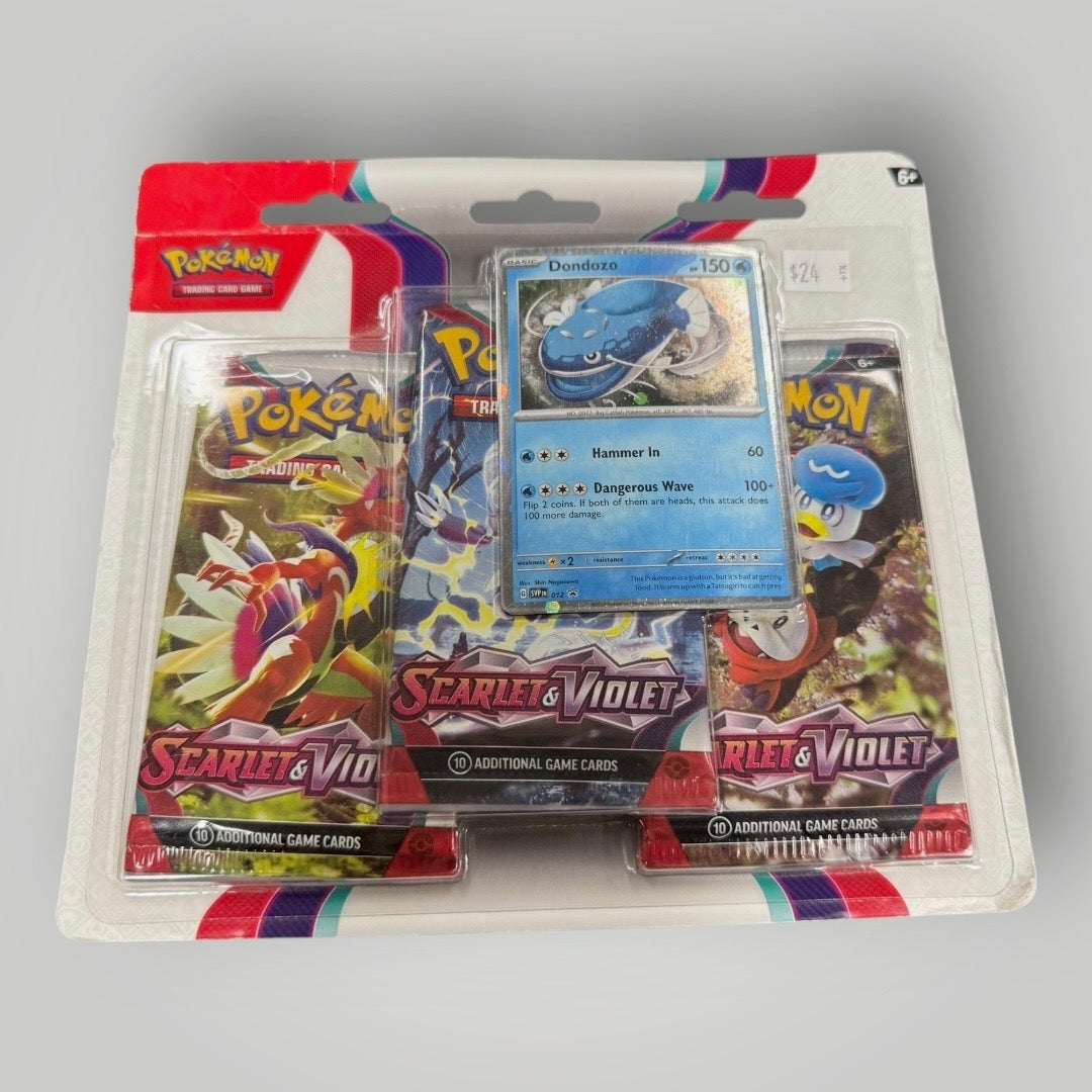 Pokemon: Scarlet & Violet 3 Pack Blister [Dondozo] – POP'N TOYZ